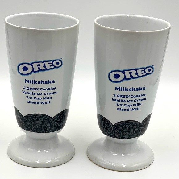 Oreo Cookies | Dining | Vintage Oreo Cookies White Milkshake Glass With ...